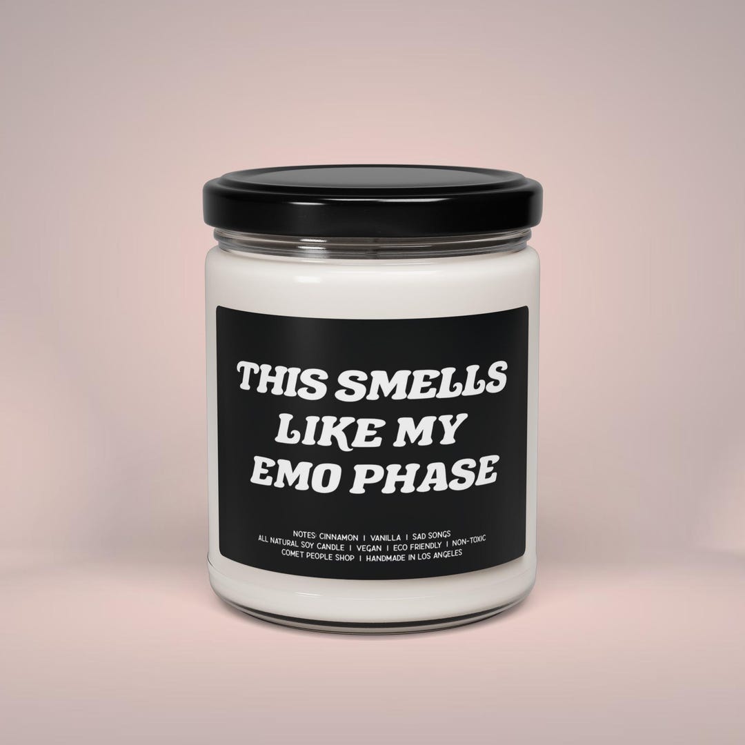 This Smells Like My Emo Phase Scented Soy Candle, 9oz Vegan Non-toxic ...