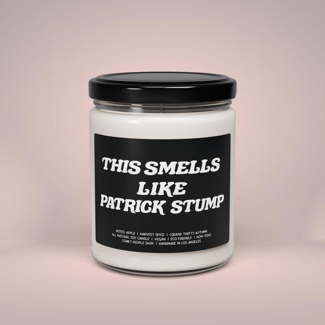 This Smells Like Patrick Stump Scented Soy Candle, 9oz Funny Gift Fall ...