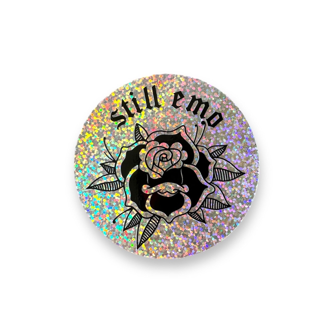 Still Emo Holographic Vinyl Sticker Rose Glitter Car Decal Funny Gift ...