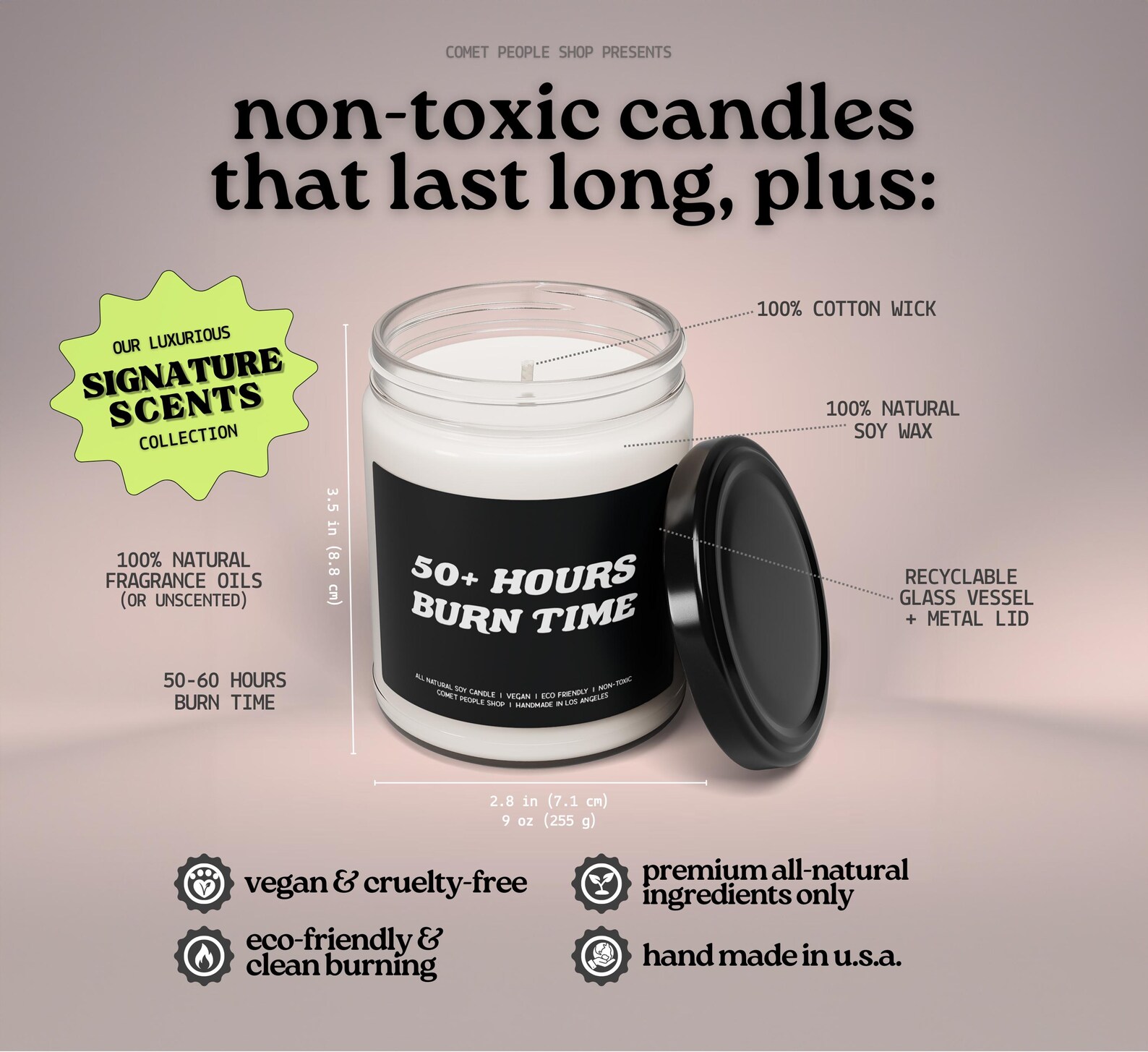 This Smells Like My Emo Phase Scented Soy Candle, 9oz Vegan Non-toxic ...