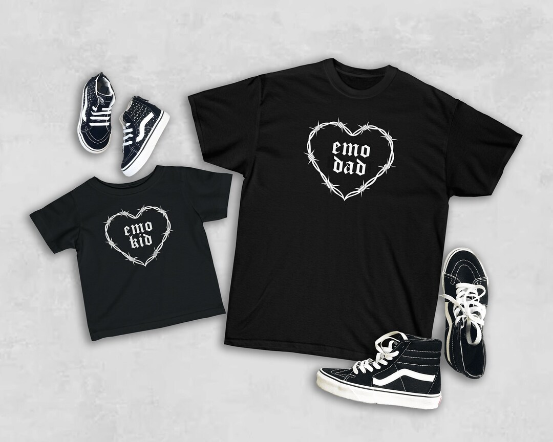 Emo Dad and Me Emo Kid Matching T Shirt Daddy and Me Festival Outfit ...