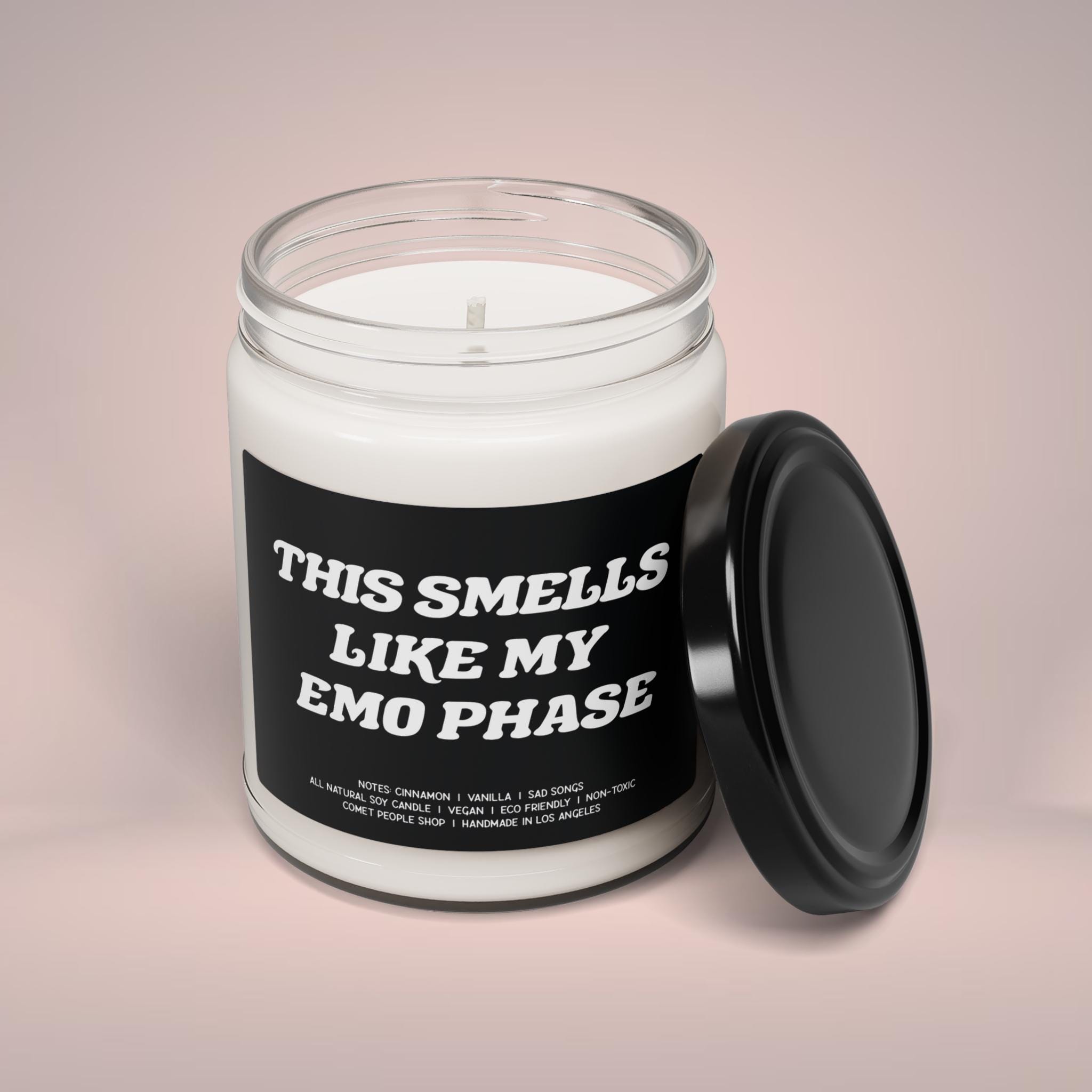 This Smells Like My Emo Phase Scented Soy Candle, 9oz Vegan Non-toxic ...