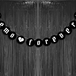 Forever Emo Party Decor Printable Banner Backdrop / Digital Download ...