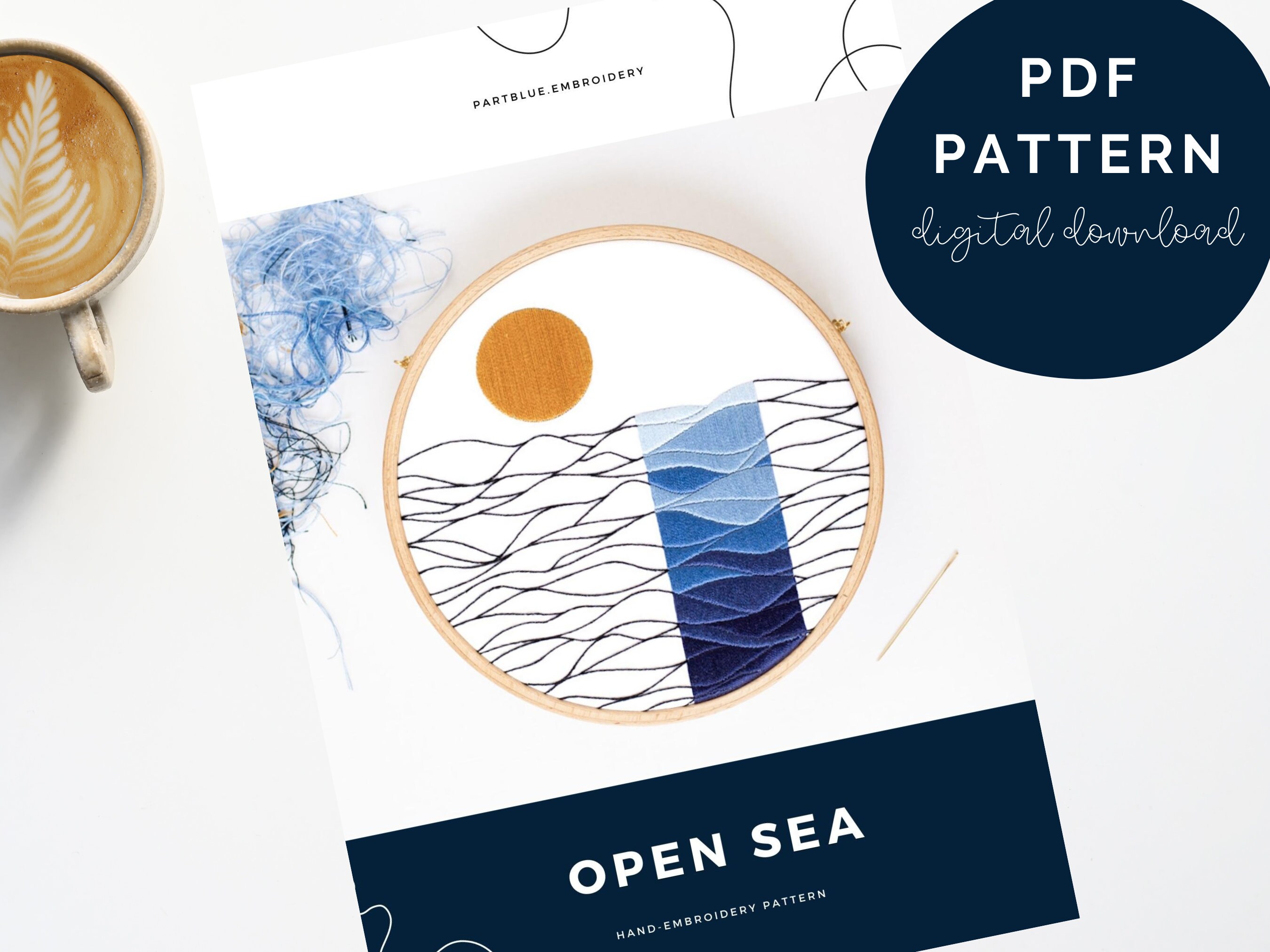 Embroidery Pattern open Sea Sea Embroidery PDF - Etsy