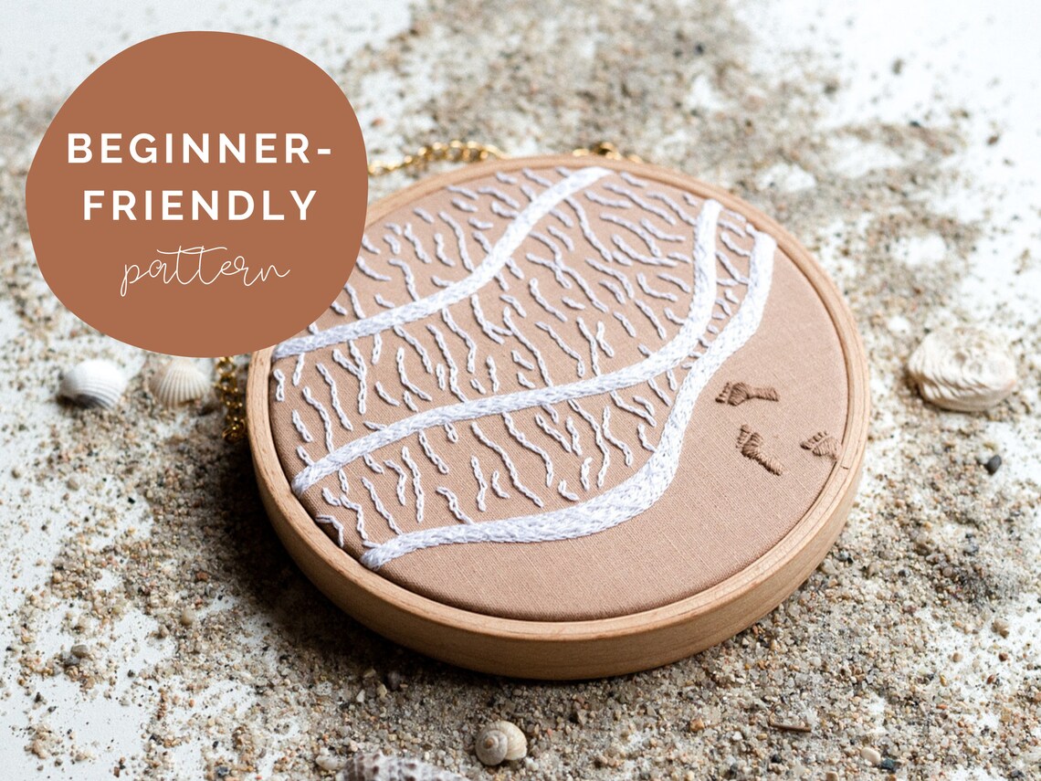 Embroidery Pattern dip Your Toes Sea Embroidery - Etsy