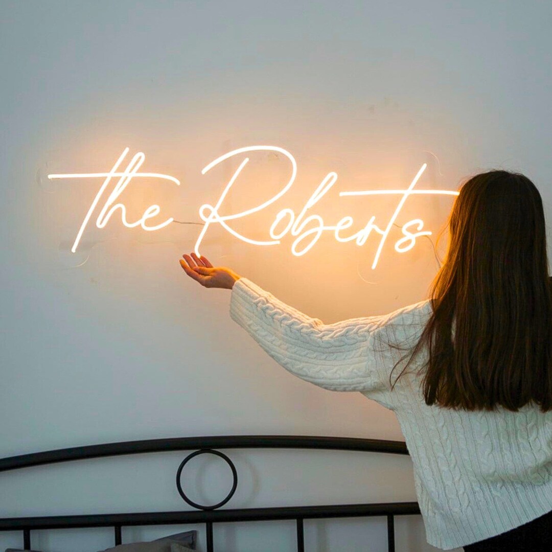 Wedding LED Backdrops, Personalized Family Name Sign, Outdoor ...