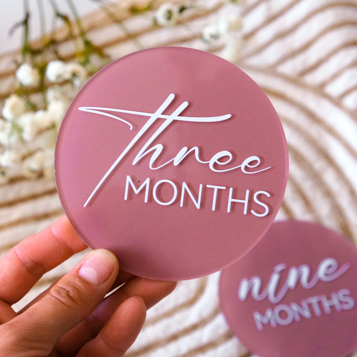 Birth Announcement Sign, Baby Monthly Milestones, Acrylic Name Plaques ...