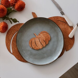 Wooden Under Plates Set, Pumpkin Charger Plate, Decorative Service ...