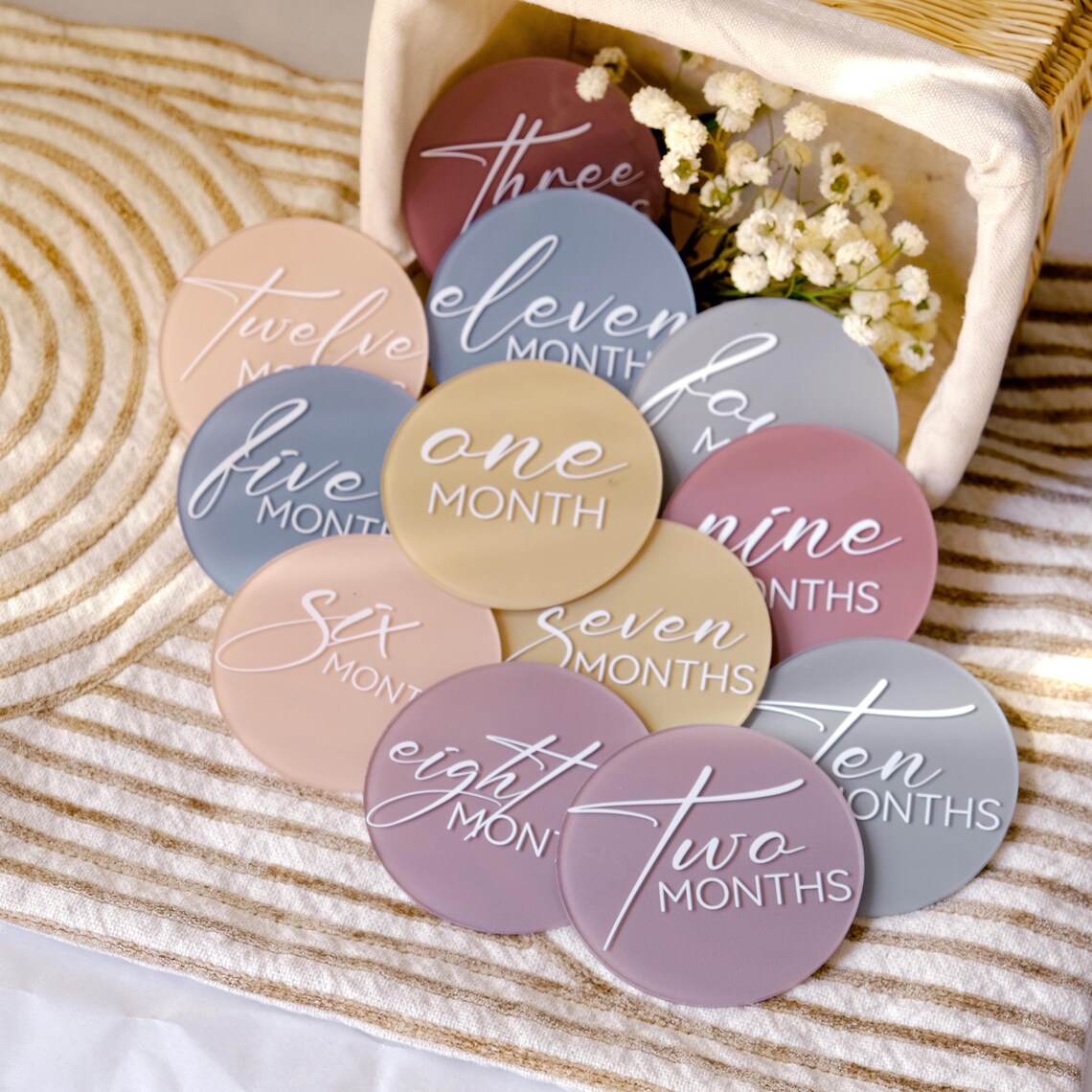 Birth Announcement Sign, Baby Monthly Milestones, Acrylic Name Plaques ...