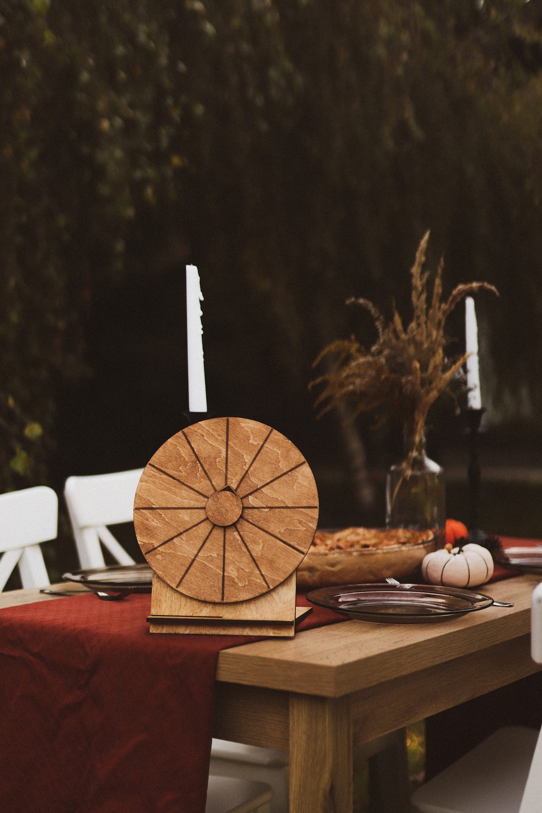 Christmas Party Gift, Spin the Wheel Game, Wooden Board Game, Wheel of ...