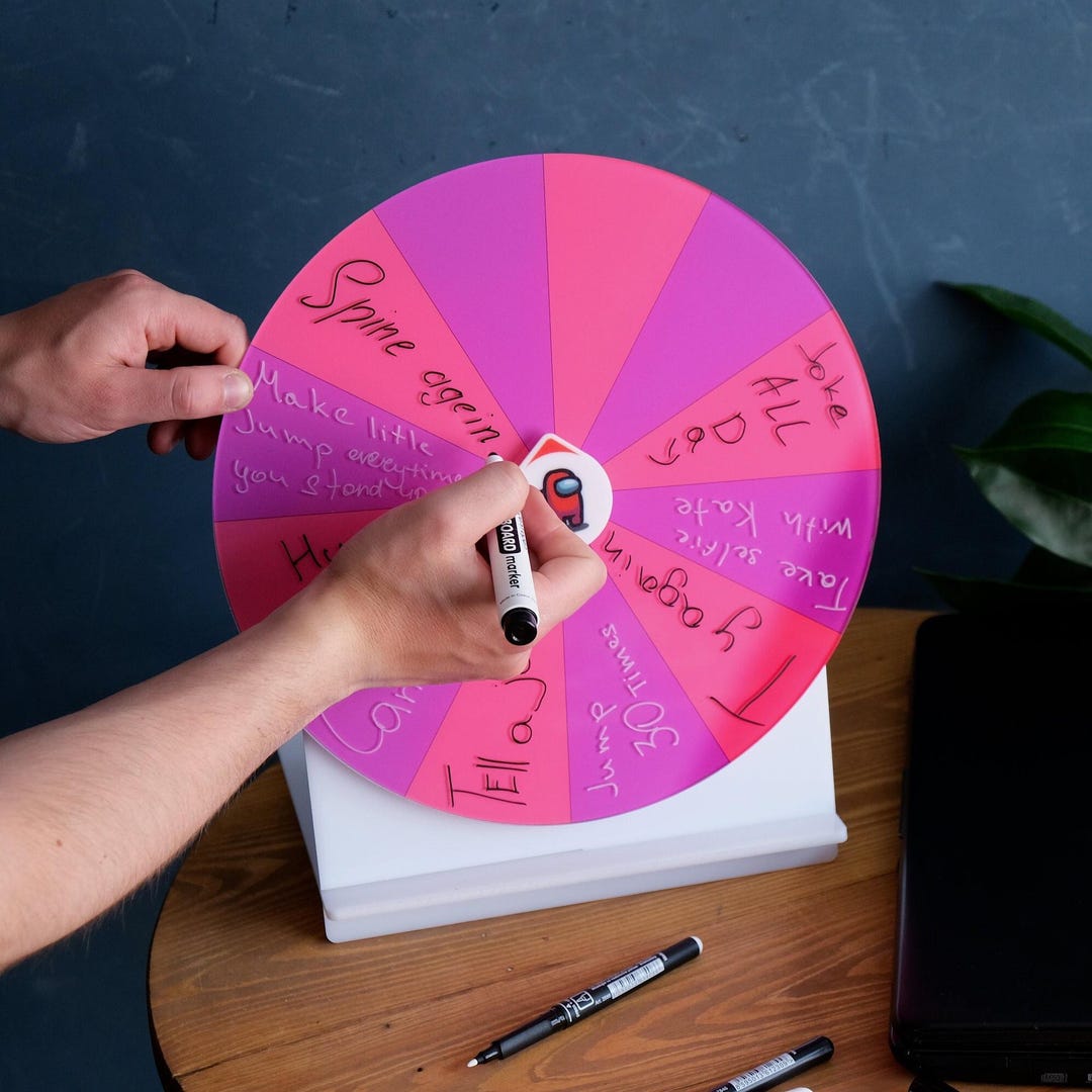 Custom Spin the Wheel Game, Dry Erase Prize Wheel for Business , Game ...