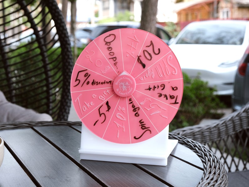 Custom Spinning Wheel Promotional Game, Business Dry Erase Wheel Game ...