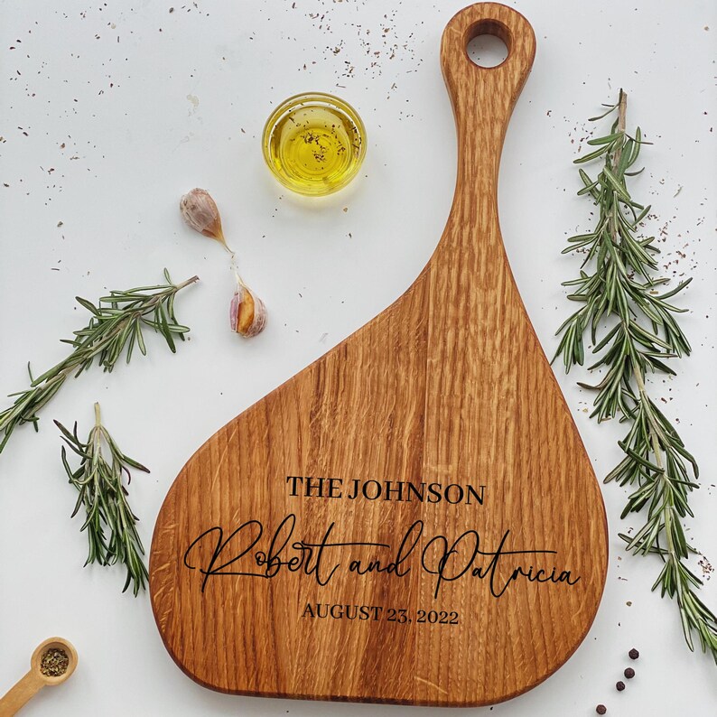 Custom Wooden Cutting Board, Personalized Wedding Gift, Engraved Board ...