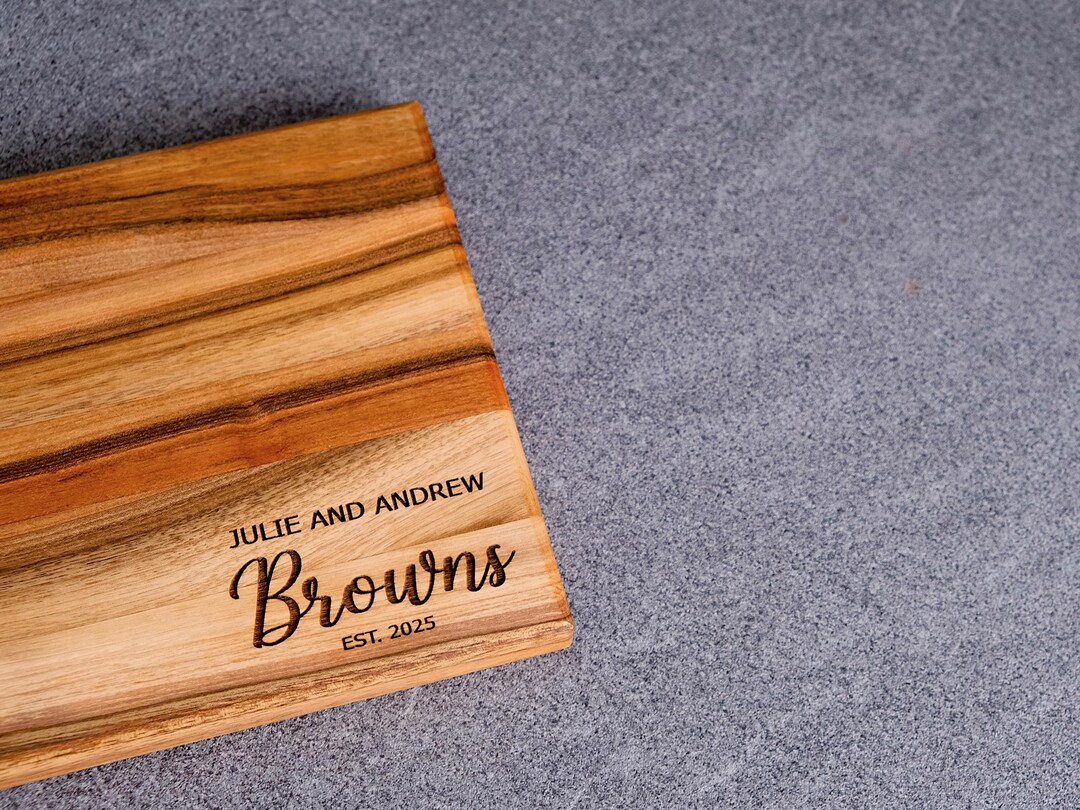 Couple Engagement Present, Hardwood Board, Custom Solidwood Cutting ...