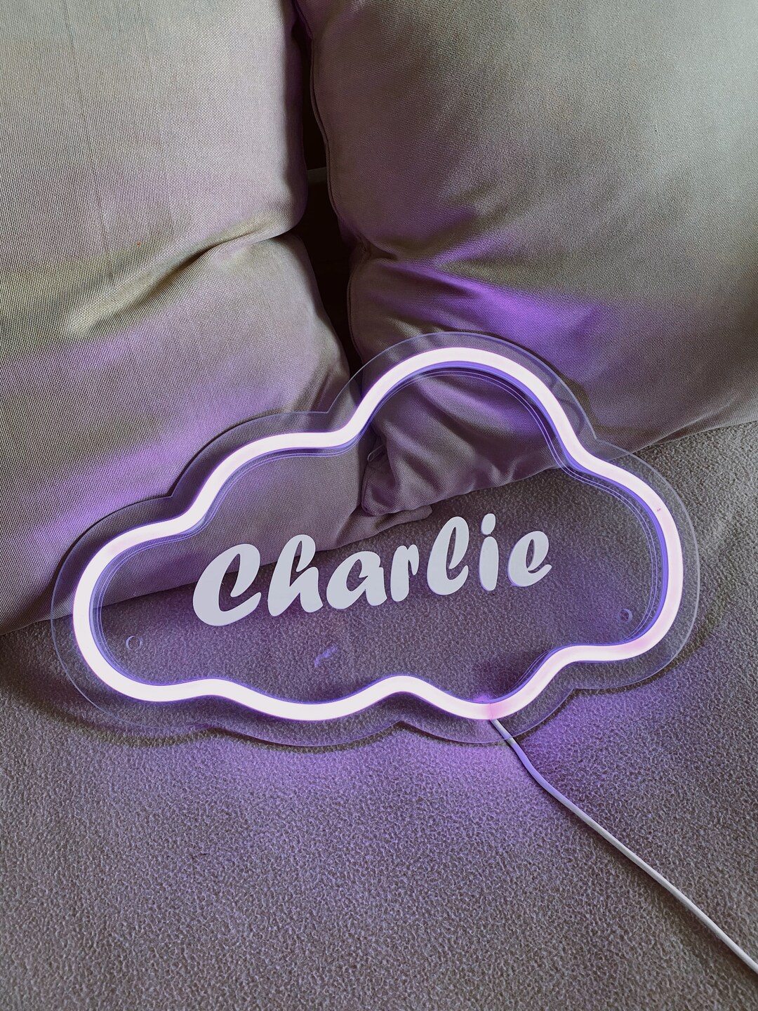 Customized Acrylic LED Neon Name Sign, Family Name LED Lights Wall ...