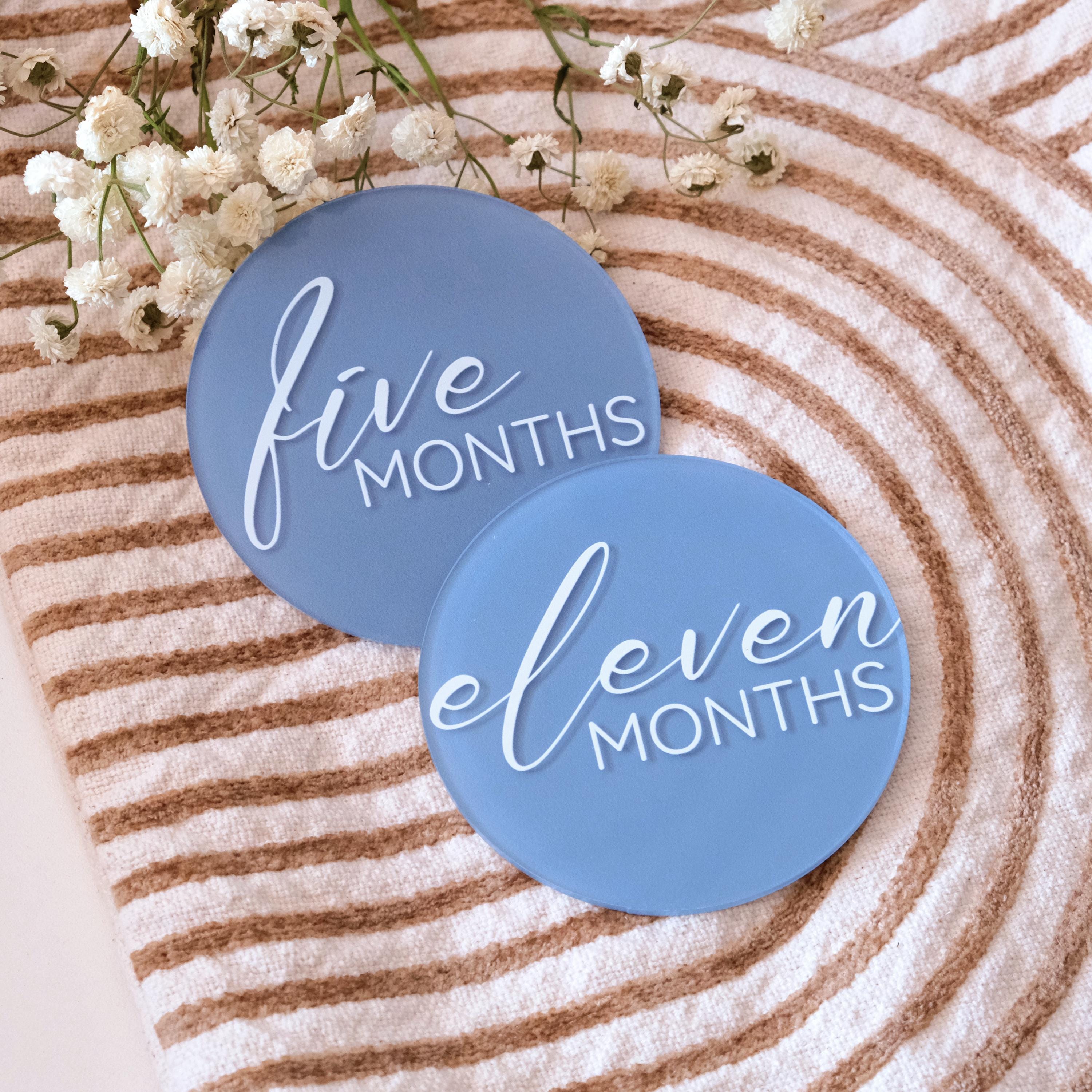 Birth Announcement Sign, Baby Monthly Milestones, Acrylic Name Plaques ...