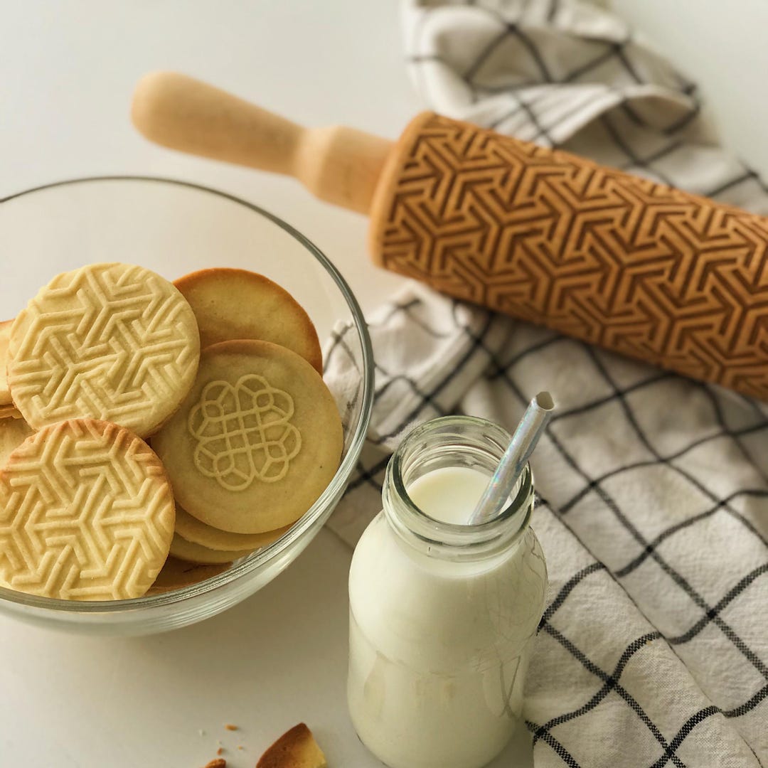 Engraved Easter Rolling Pin for Cookie, Embossed Carved Rolling Pin ...