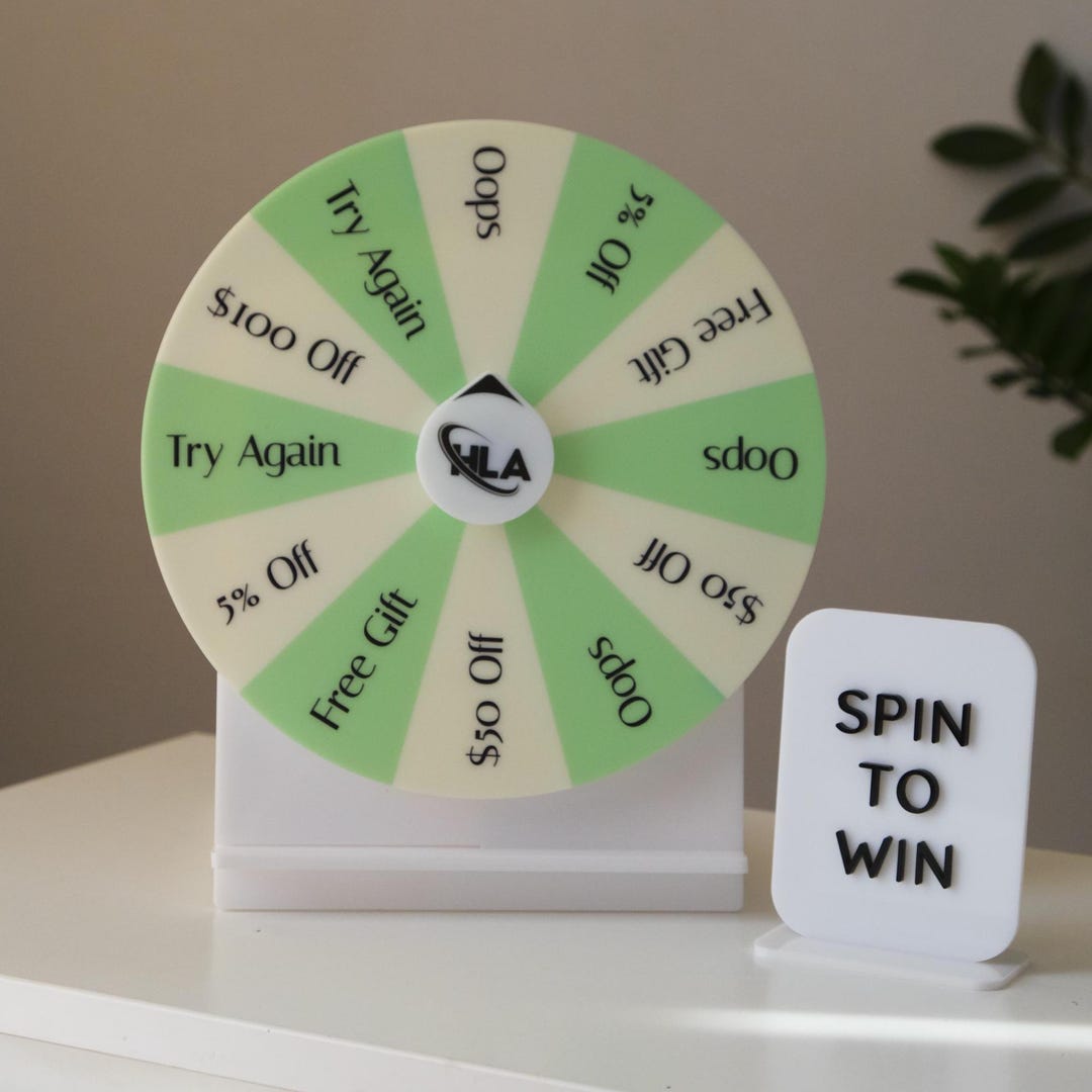 Business Game for Customers, Customized Wheel of Prizes, Spinner, Spin ...