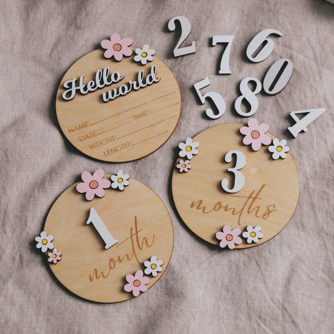 Baby Monthly Milestones, Baby Shower Gift, New Mom Gift, 12 Months ...
