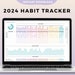 2024 Habit Tracker Spreadsheet Google Sheets Habit Planner, Weekly ...