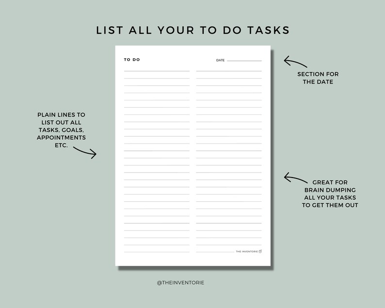 Simple to Do List Planner. to Do List. Instant Download Planner. A5, A4 ...
