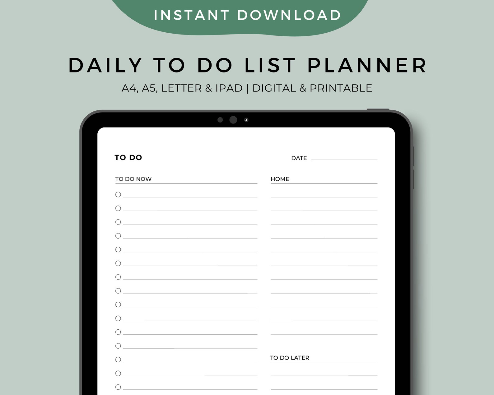 Daily To Do Liste Planer. To Do Liste. Sofort Download Planer. A5, A4 ...