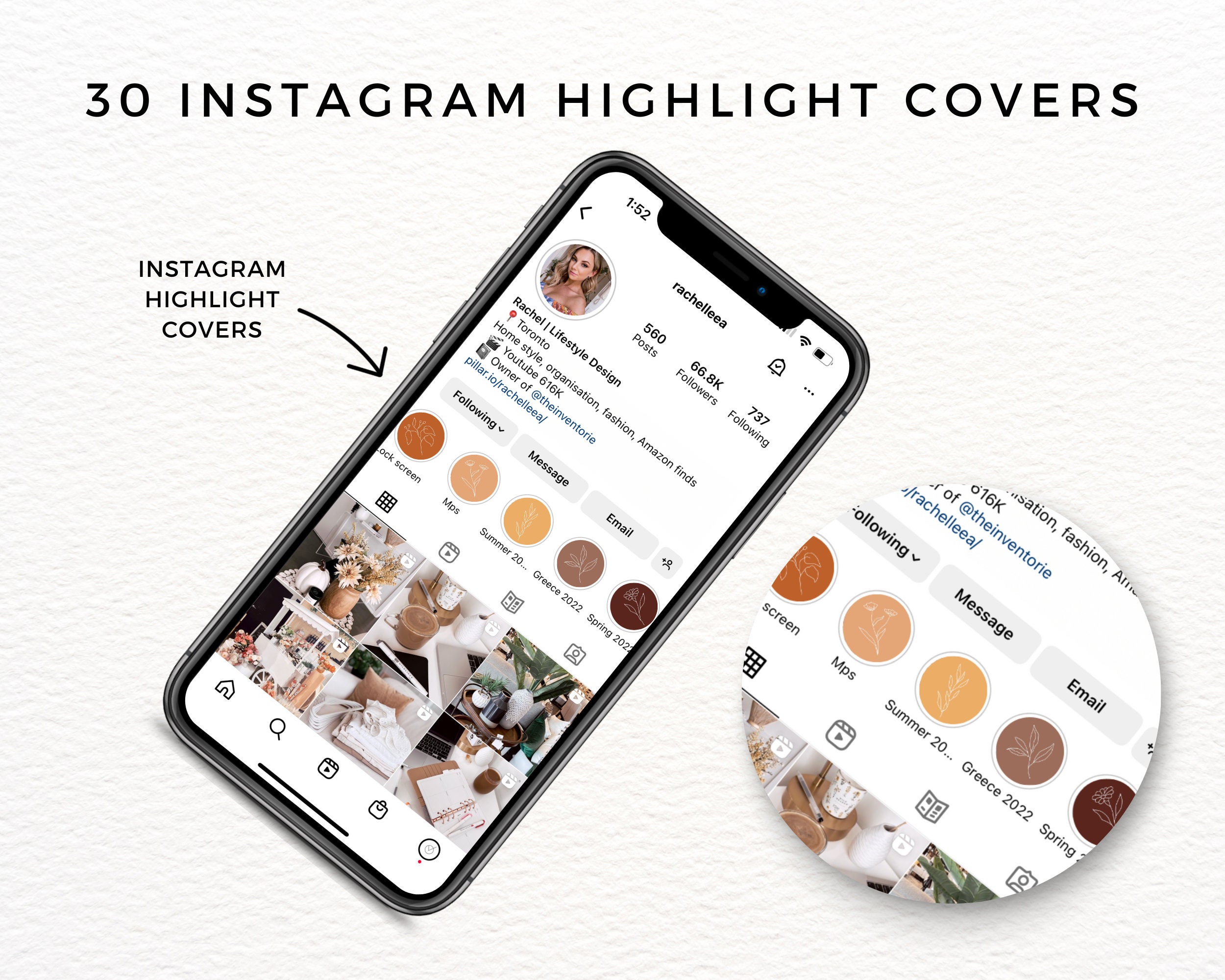 30 Instagram Highlight Covers! Fall Tones Floral Instagram Highlight ...