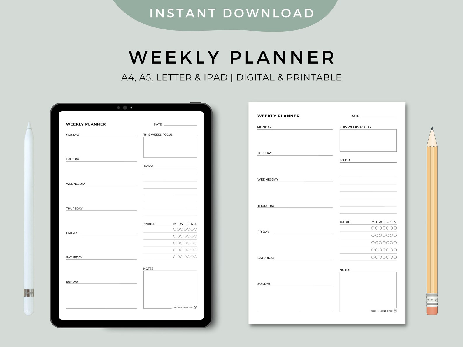 Weekly Planner. 2023 Weekly Planner. Weekly Planner Instant Download ...