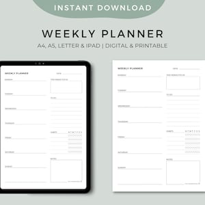 Weekly Planner. 2023 Weekly Planner. Weekly Planner Instant Download ...