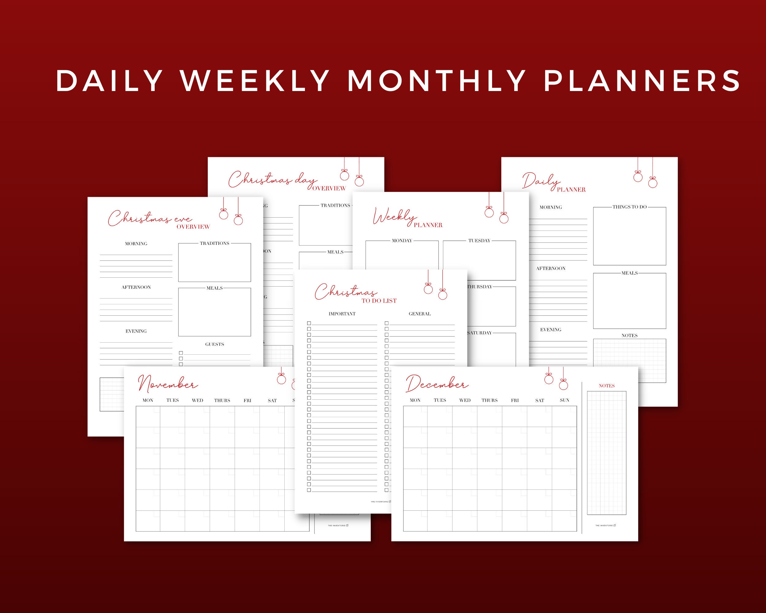 Christmas Planner Printable, Holiday Planner, Christmas Budget Planner ...