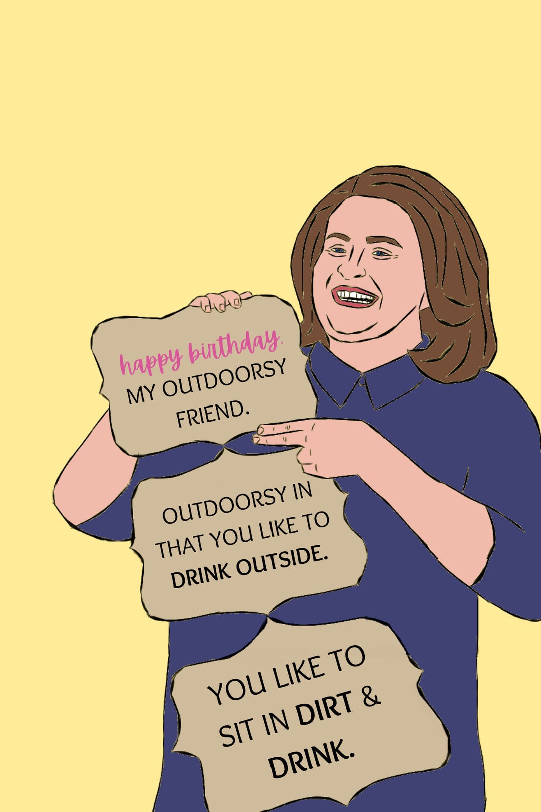 SNL Birthday Signs Card - Etsy