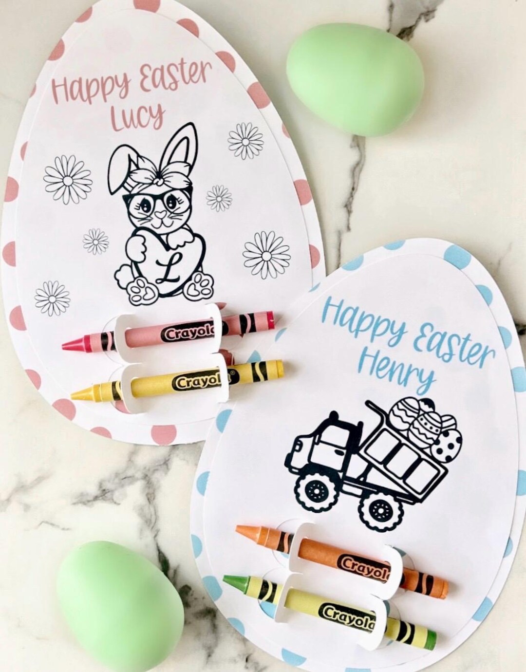 Personalized Easter Coloring Card | Custom Easter Activity for Kids ...