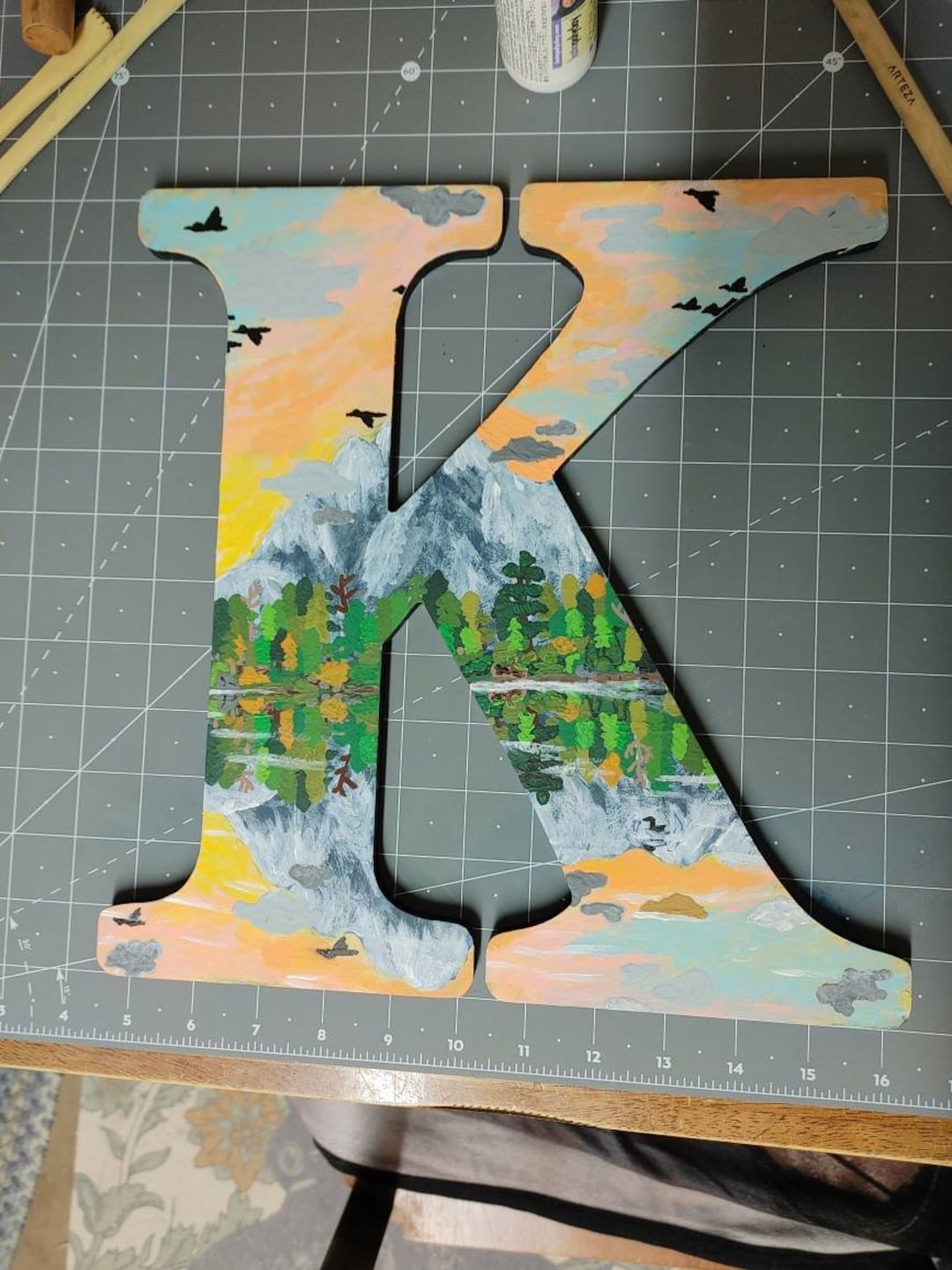Custom Wooden Letter- Hand Painted, Custom Design - Etsy