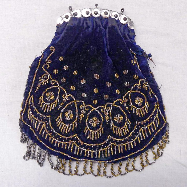 Late 1800's - Early 1900's Beaded Velvet Purse for Display or ...