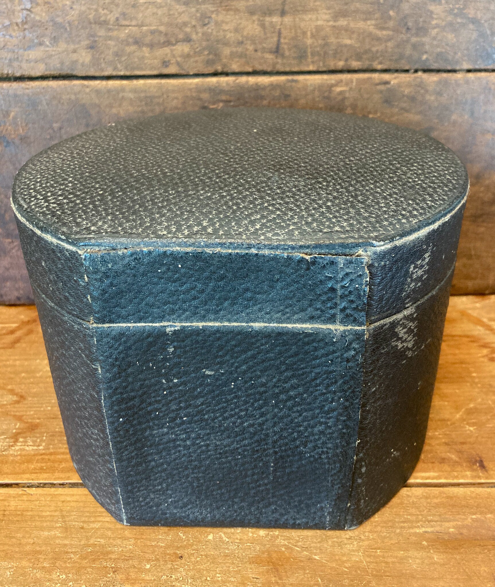 Victorian Era Leather Collar Box With Collars and New Old Stock in ...