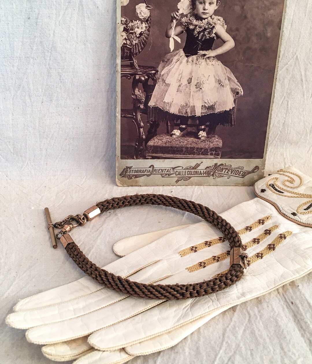 Mourning Jewelry, Victorian Era Woven Hair Watch Fob With Gold Plated ...