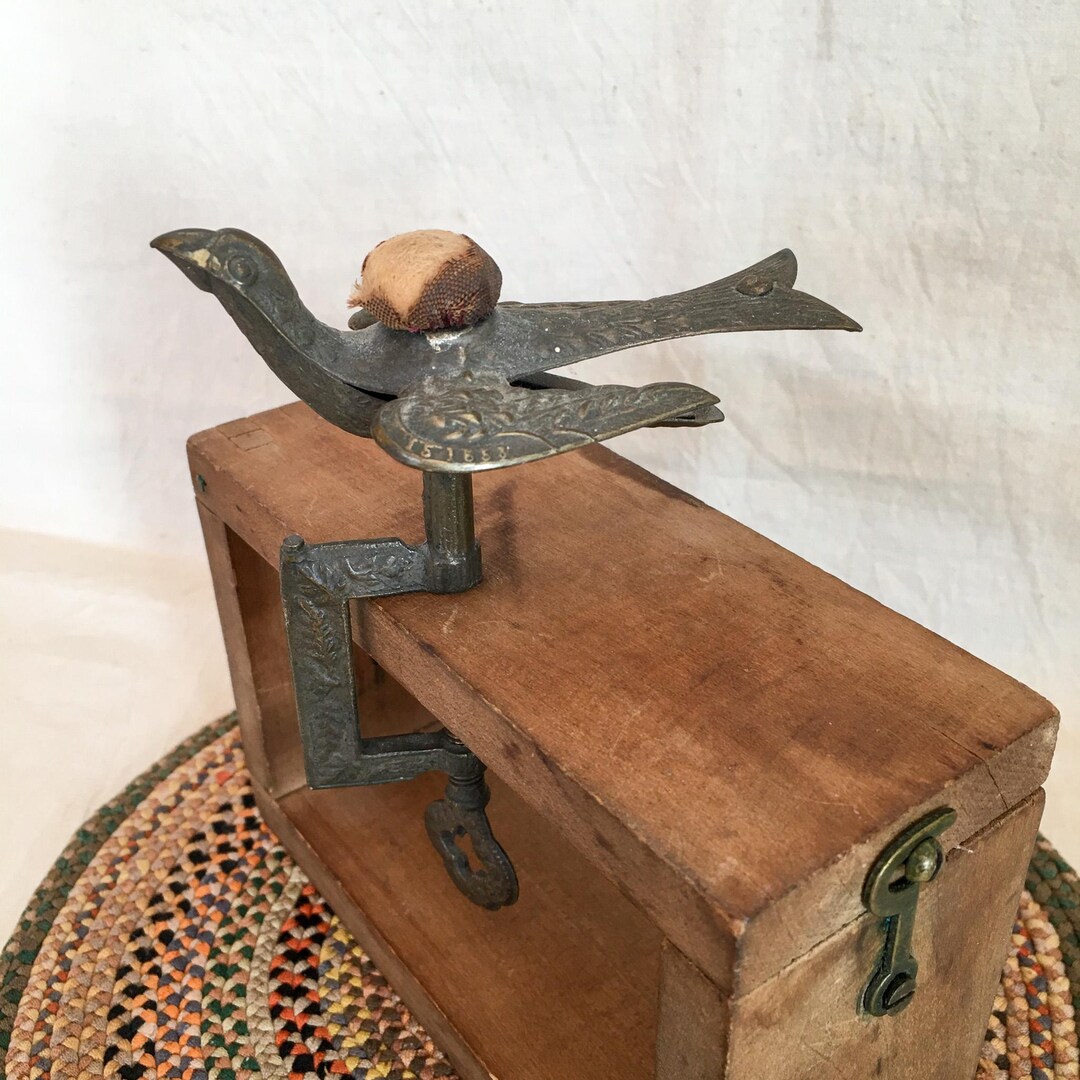 Victorian Sewing Bird Clamp With Original Pin Cushion - Etsy