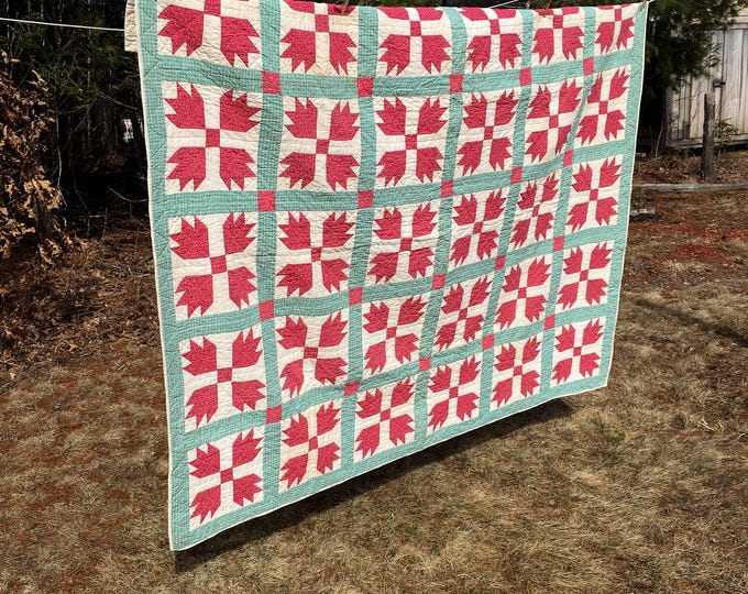 1930's - 1940's Hand-stitched Quilt, Bear Paw Pattern, Vintage Quilt - Etsy