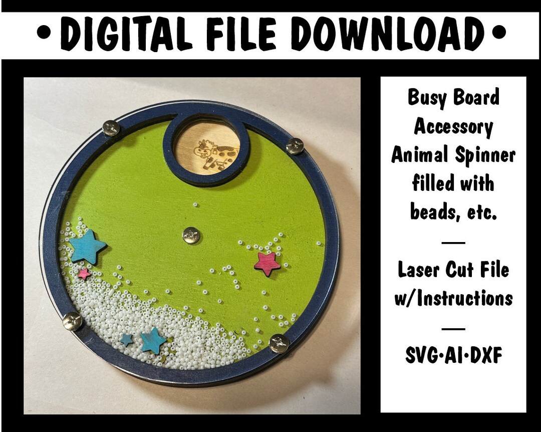 Digital Download - Animal Spinner - Busy Board Accessory With DETAILED ...