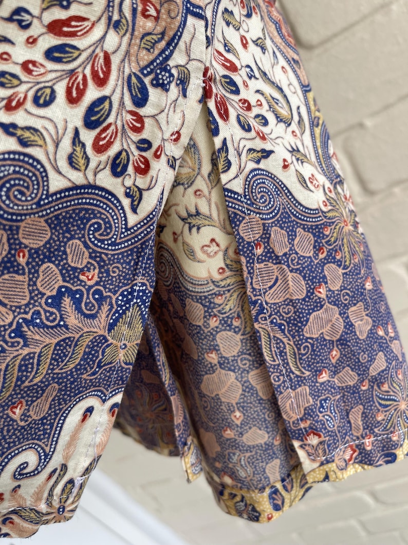 Indonesian Cotton Batik Shirt for Men Short Sleeved Shirt Batik Button ...