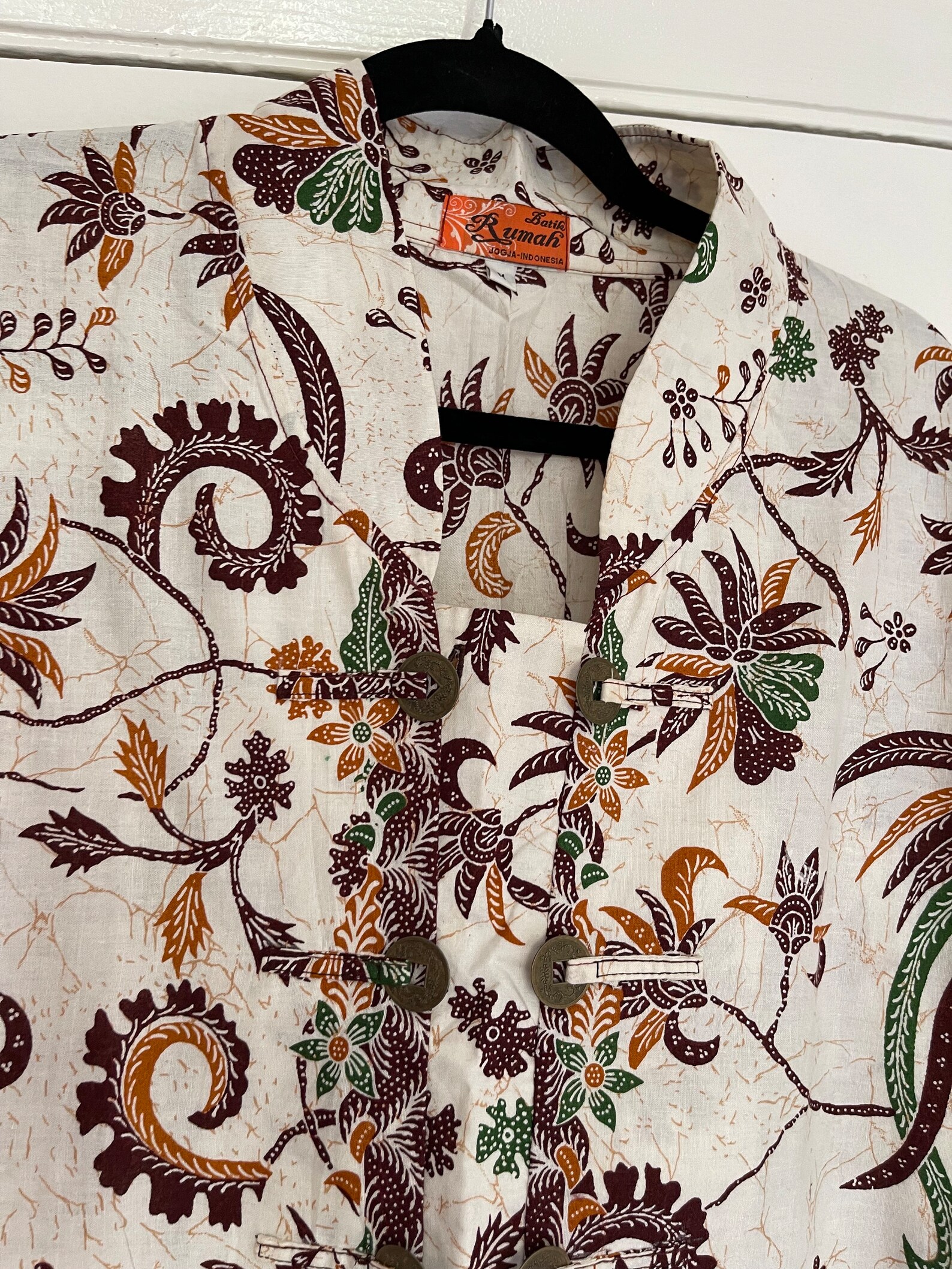 Rumah Indonesia Jogja Batik Men’s Tunic Ethnic Shirt Indonesian ...