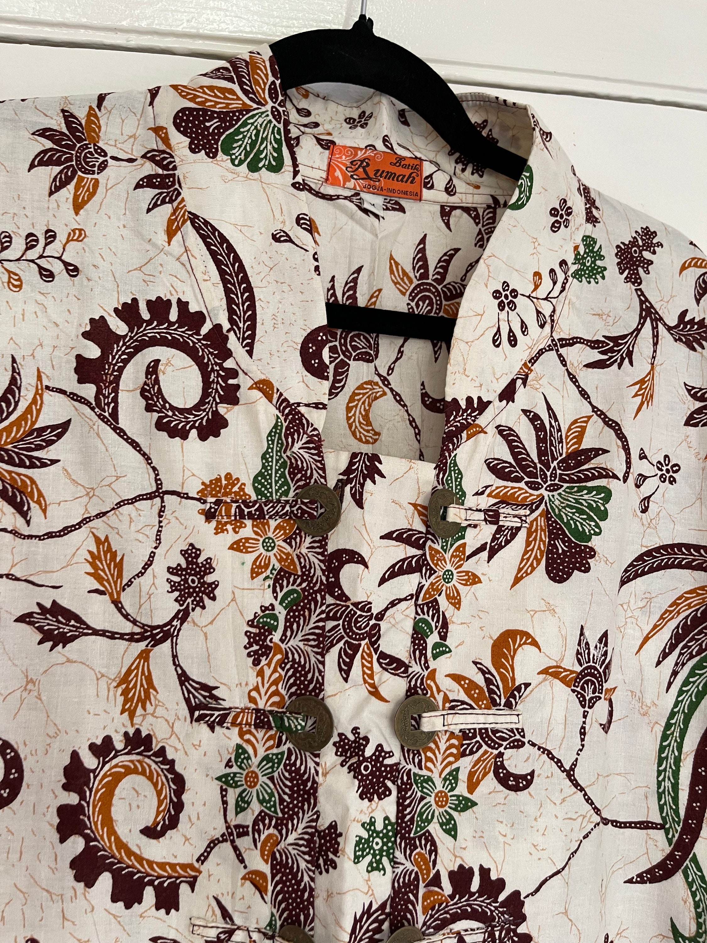 Rumah Indonesia Jogja Batik Men’s Tunic Ethnic Shirt Indonesian ...