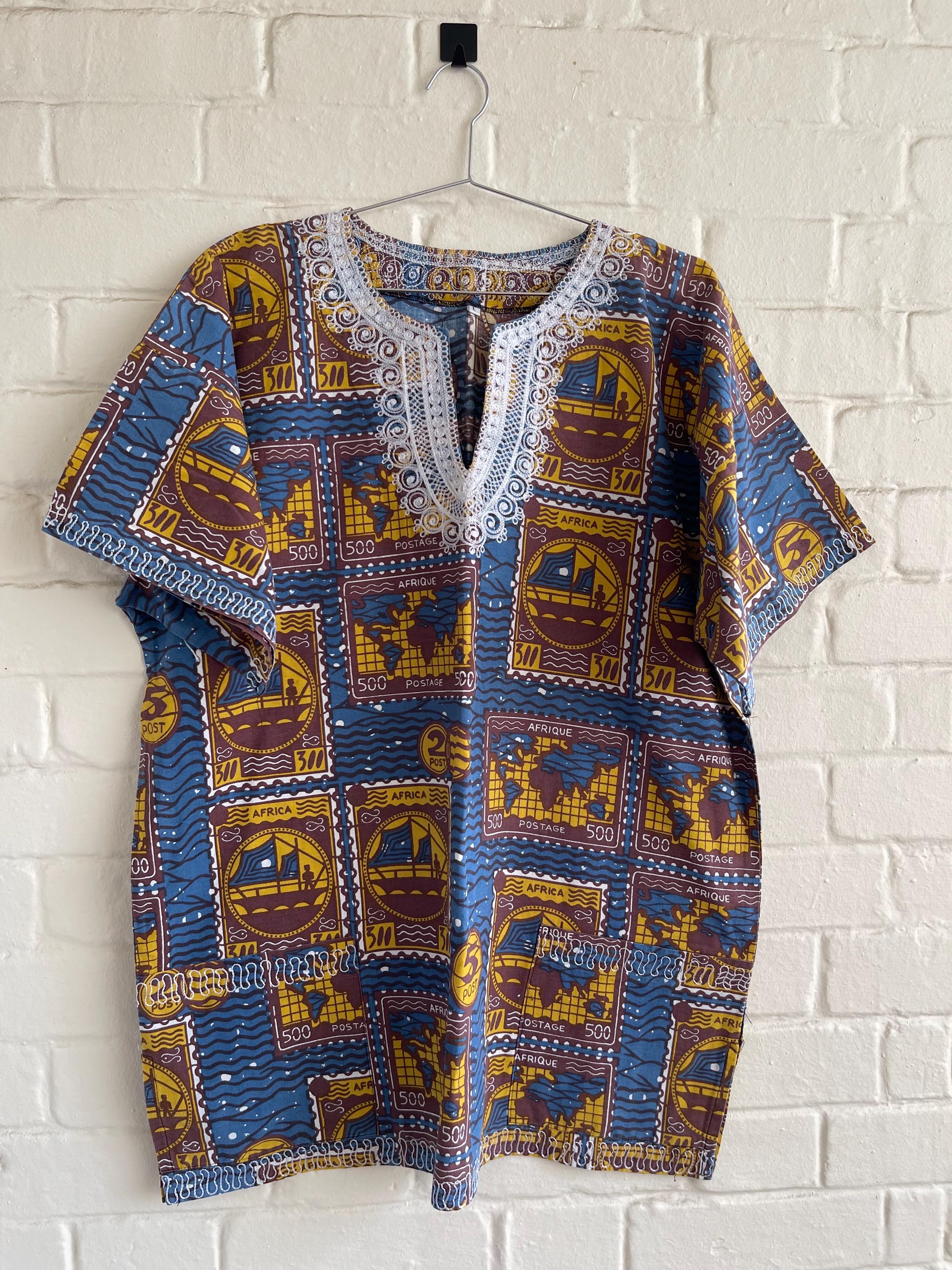Vintage African Men’s Tunic From Cape Town South Africa Mnandi Design ...