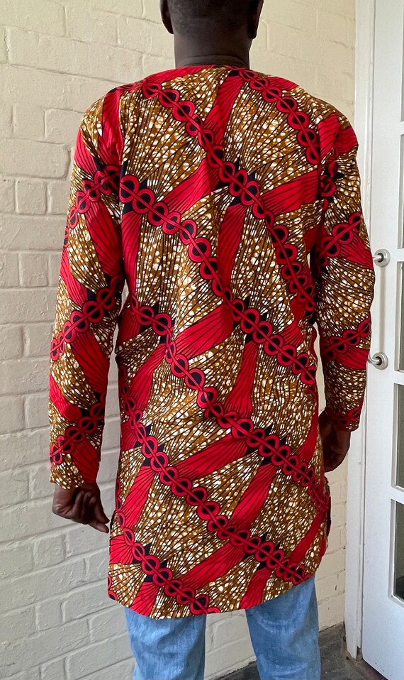 African Ankara men’s tunic ethnic African traditional… - Gem