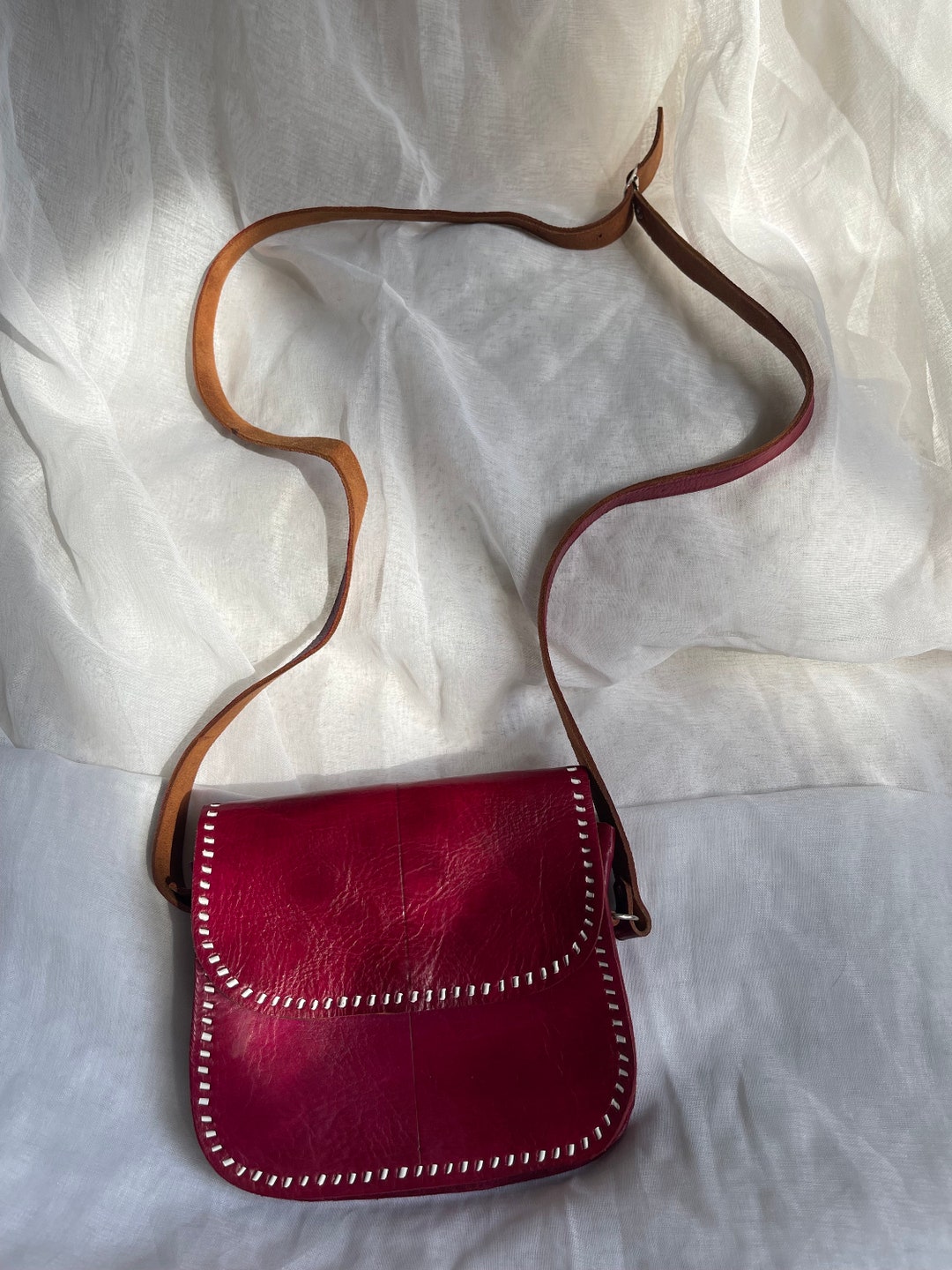 Leather Moroccan Small Saddle Bag Artisan Leather Purse Bag Women’s ...