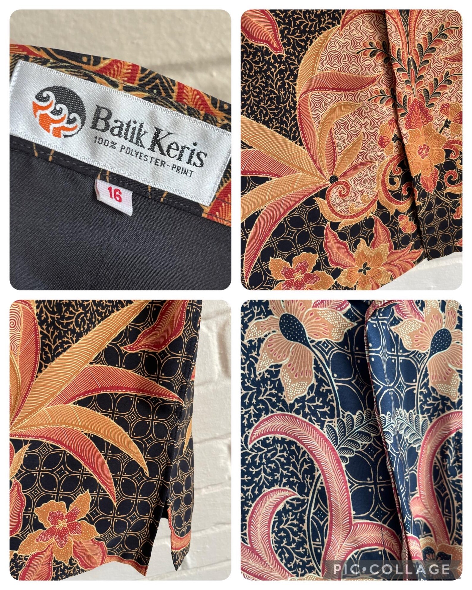 Batik Keris Silky Polyester Shirt: Handcrafted Indonesian Menswear (M ...