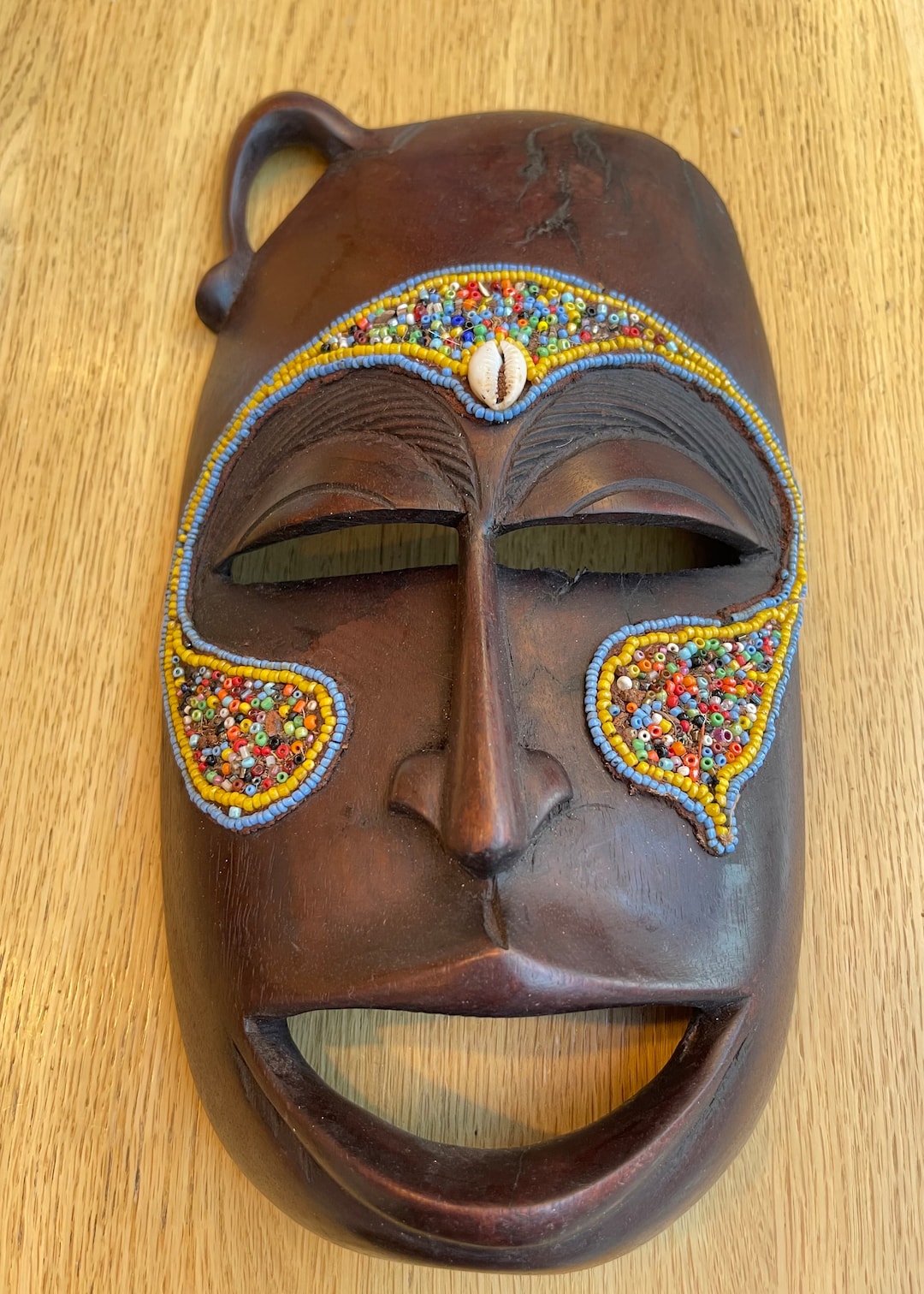 African Wooden Mask West African Carved Mask Wooden African Home Decor ...