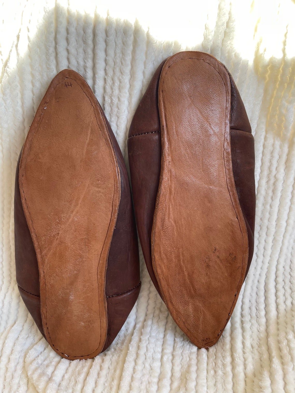 Moroccan Babouche for Men 100% Handmade Genuine Leather Babouche Slip ...
