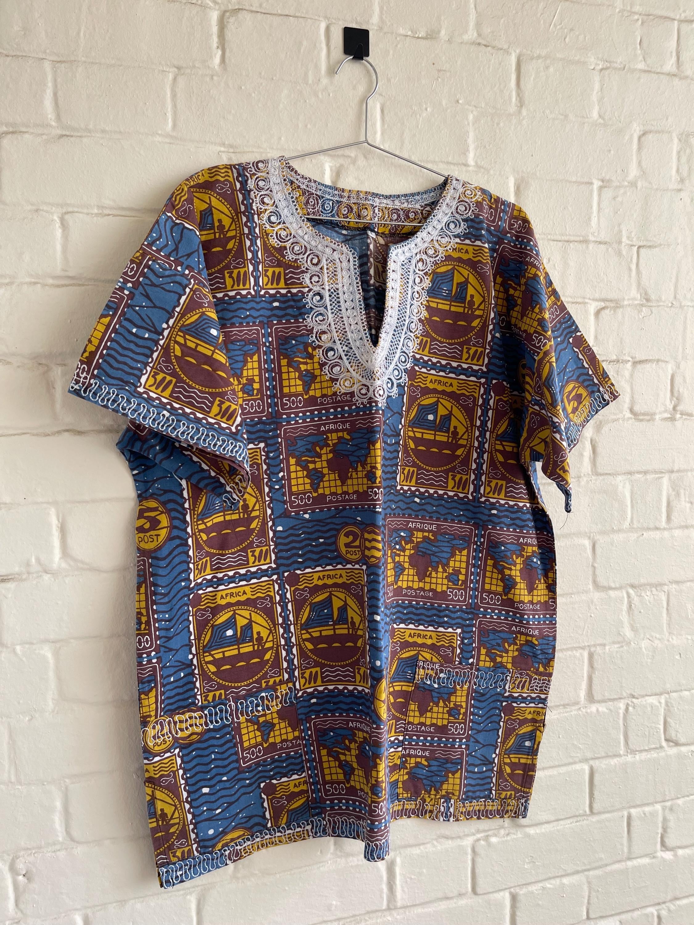 Vintage African Men’s Tunic From Cape Town South Africa Mnandi Design ...