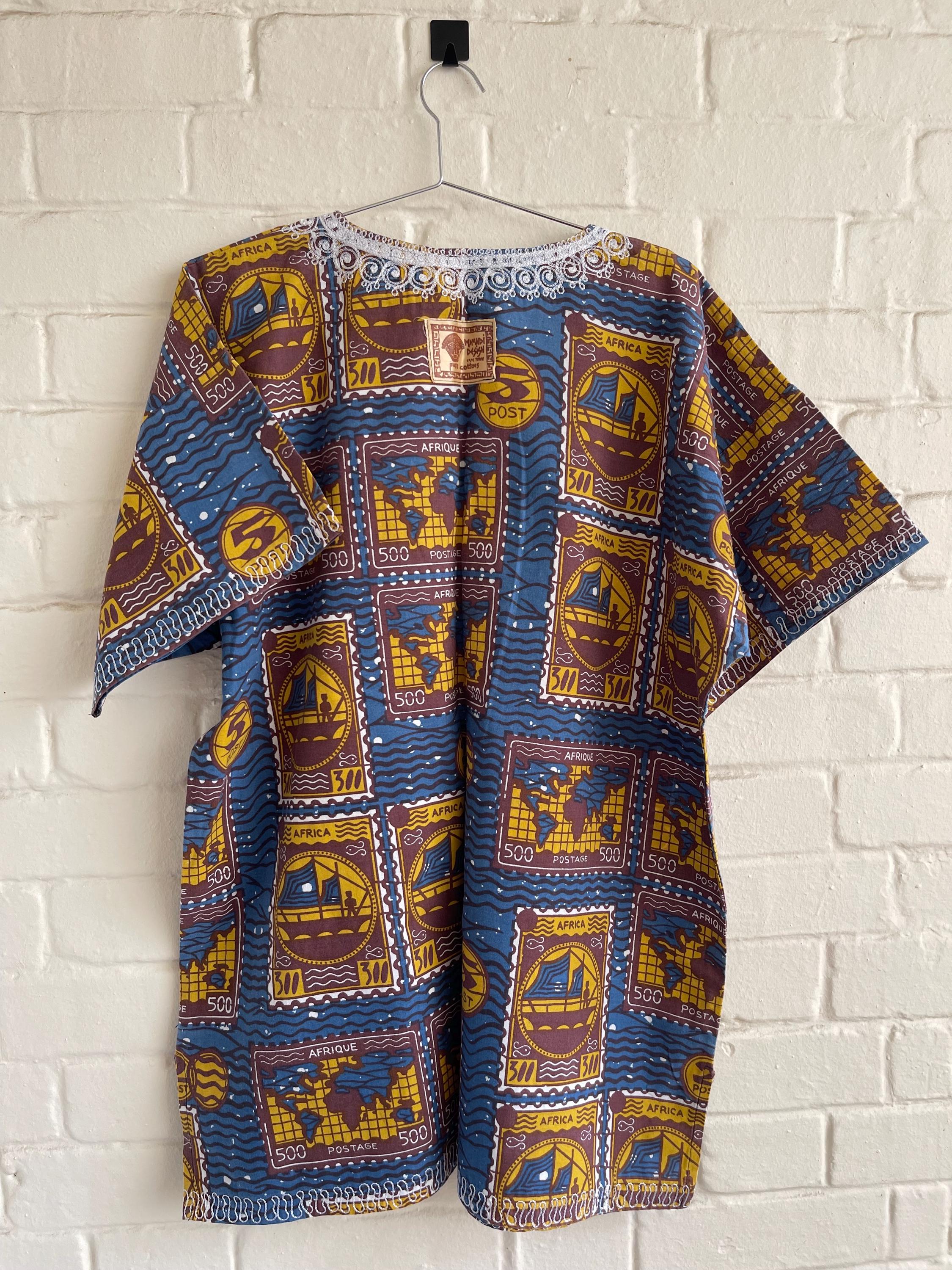 Vintage African Men’s Tunic From Cape Town South Africa Mnandi Design ...